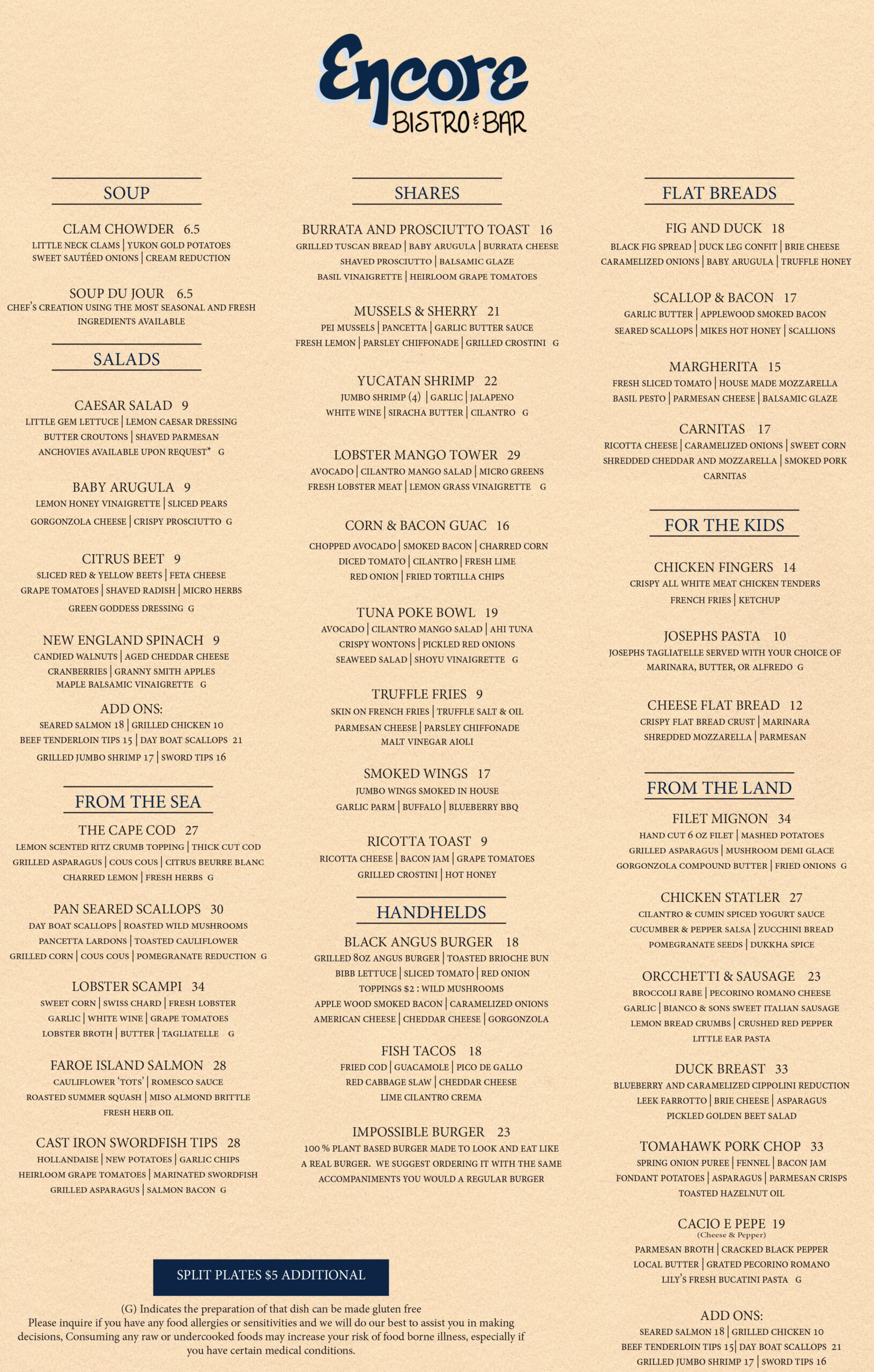 Encore Bistro and Bar | Dennis, Cape Cod MA - Dining